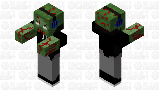 Bloodied Gamer Zombie Minecraft Mob Skin