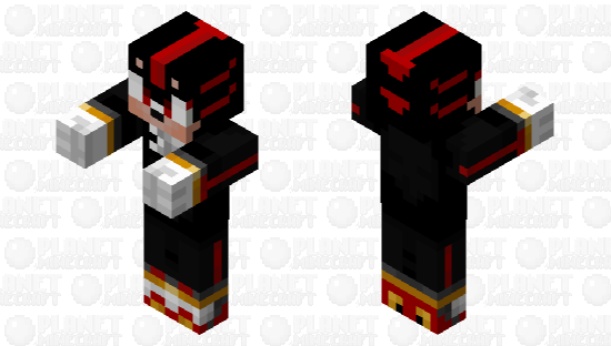 Shadow the hedgehog Minecraft Mob Skin