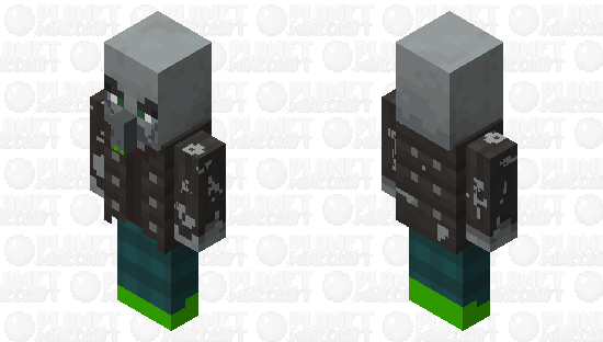 Ripped Shirt Vindicator Minecraft Mob Skin