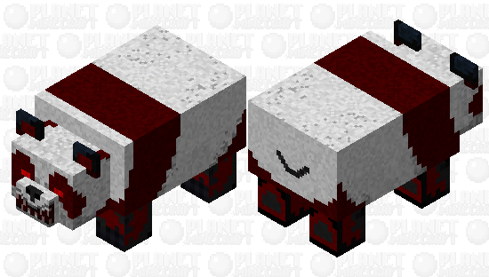 Face Eating Aggressive Panda Minecraft Mob Skin