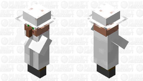 White Villager Farmer Minecraft Mob Skin