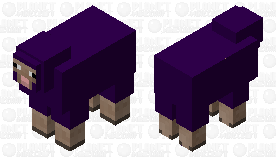 Mythical dark purple sheep Minecraft Mob Skin