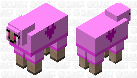 Pink cute sheep Minecraft Mob Skin