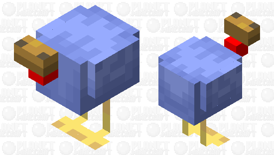 Headless Blue Chicken Minecraft Mob Skin