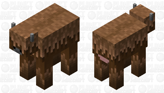 Wooly Cow Variant 2 Minecraft Mob Skin