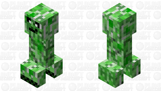 Smiling Creeper Minecraft Mob Skin
