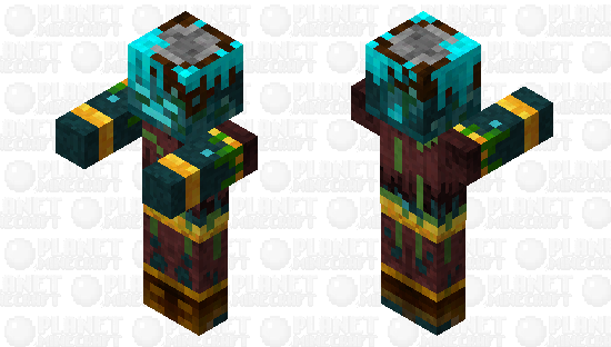 Drowned Sea Zombie Minecraft Mob Skin