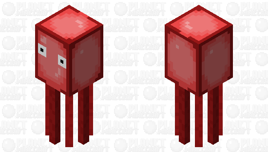Red Octopus Minecraft Mob Skin