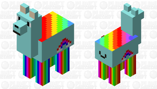 rainbow llama Minecraft Mob Skin