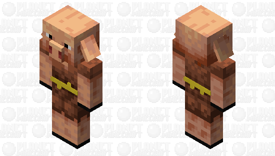 Cute piglin Minecraft Mob Skin