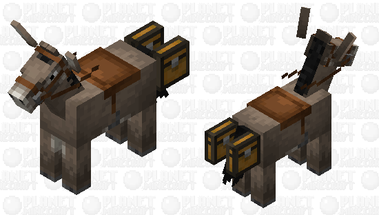 Standard Donkey Texture at 2x Resolution - Base Minecraft Mob Skin
