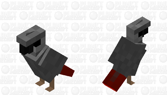Gray African Parrot Minecraft Mob Skin