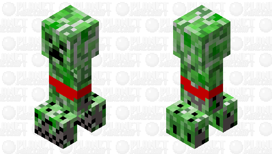 Burning Creeper Minecraft Mob Skin