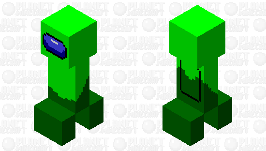 Lime Crewmate (Among us) Minecraft Mob Skin