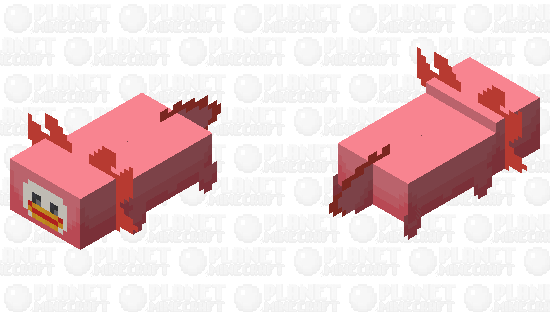 Axolotl Peepy Minecraft Mob Skin