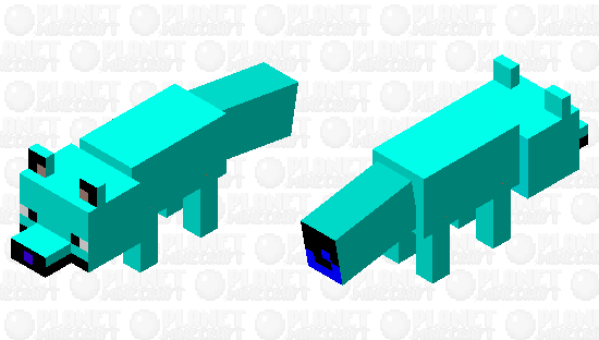 RARE FOX (BLUE FOX) Minecraft Mob Skin
