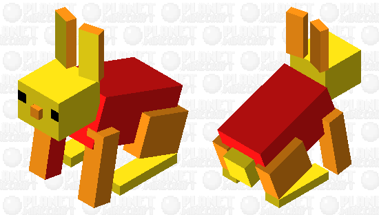 Fire bunny🐰 Minecraft Mob Skin