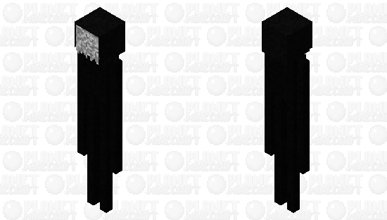 creepy faceless static TV monster Minecraft Mob Skin