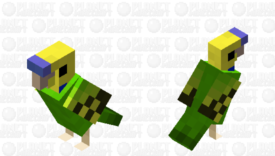 Green Budgie Minecraft Mob Skin