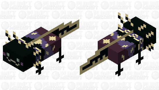 Midnight The Axolotl Minecraft Mob Skin