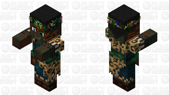 Converted Kenni, the Jungle Zombie Villager Minecraft Mob Skin