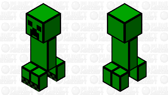 Basic Colors Creeper Minecraft Mob Skin