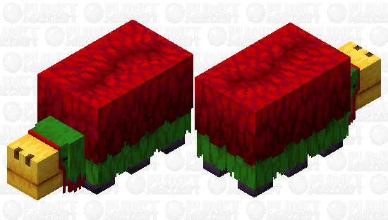 Sniffer (Green and red) Minecraft Mob Skin
