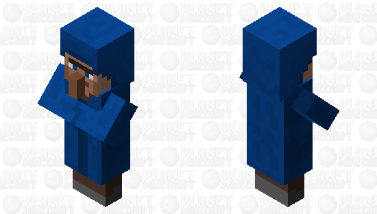 Blue Themed Villager Minecraft Mob Skin