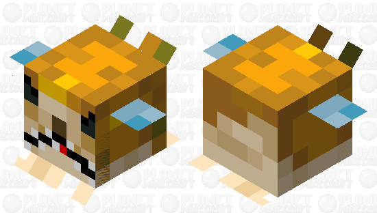 Angry pufferfish Minecraft Mob Skin