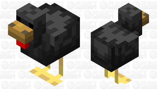 Dark chicken Minecraft Mob Skin