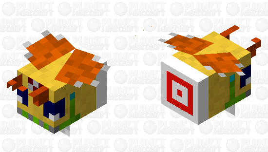 Upside-down Gamer Beetle Minecraft Mob Skin