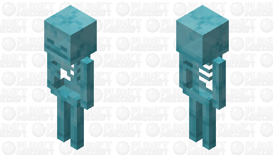 Spectral Ghost Skeleton Minecraft Mob Skin