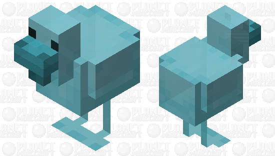 Spectral Ghost Chicken Minecraft Mob Skin