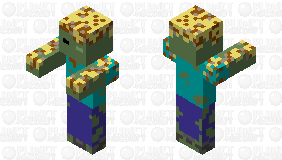 Withered Barebones Zombie Minecraft Mob Skin