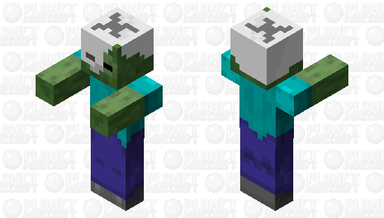 Esqueleto x Zombie Minecraft Mob Skin