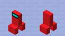 Among Us Creeper red Minecraft Mob Skin