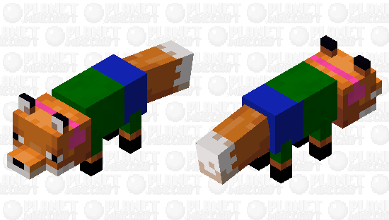 fox in human clothes Minecraft Mob Skin