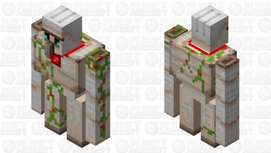 Red Iron Golem Minecraft Mob Skin