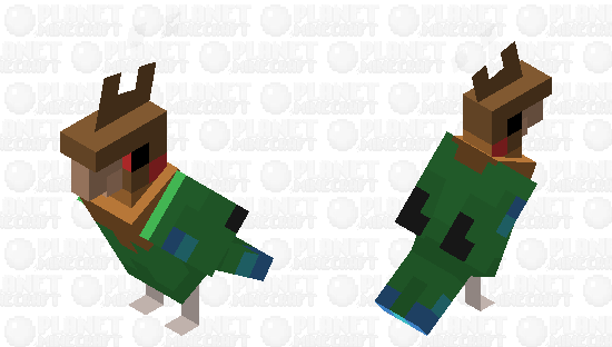 Brown-hooded Parakeet Minecraft Mob Skin
