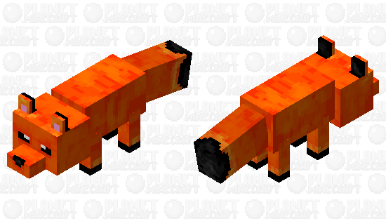 (Bedrock) Lava Fox! Minecraft Mob Skin