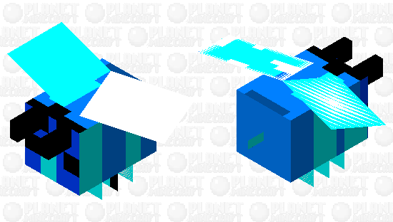 Dimond Bee Minecraft Mob Skin