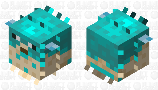 Blue Pufferfish Minecraft Mob Skin