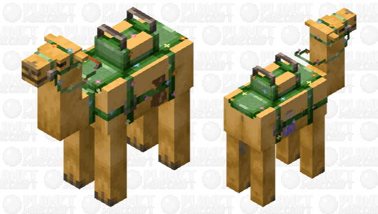 camel flower saddle w/ satchel and water Minecraft Mob Skin