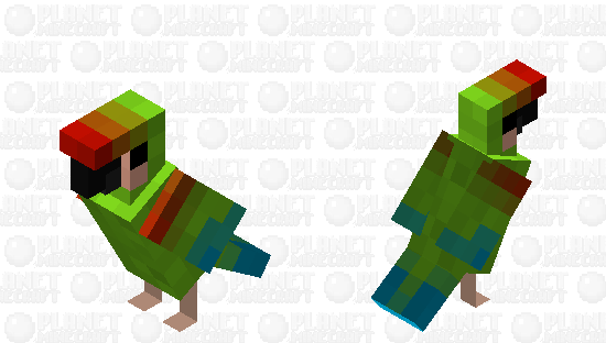 Red-fronted Macaw Minecraft Mob Skin