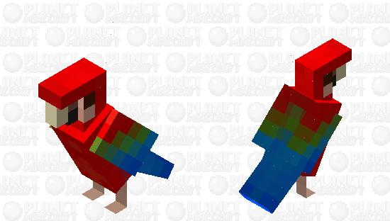 Green-winged macaw Minecraft Mob Skin