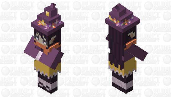 autumn fall flower witch Minecraft Mob Skin
