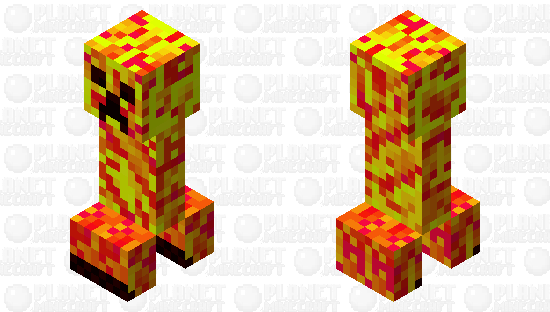 Fire Creeper Minecraft Mob Skin