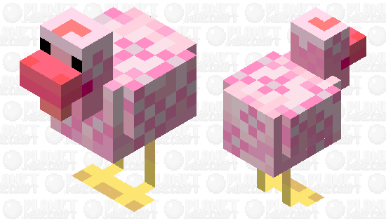 Pink Chicken Minecraft Mob Skin