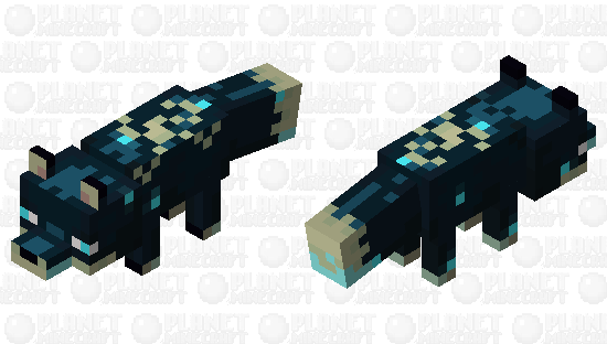 Sculked Fox Minecraft Mob Skin