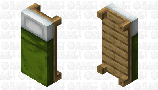 Standard Green Bed Texture in 2x Resolution - Base Minecraft Mob Skin